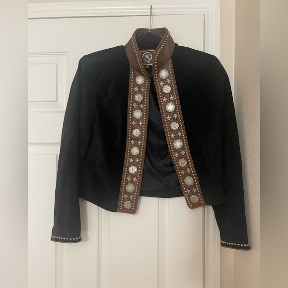 Double D Ranch | Jackets & Coats | Double D Ranch Suede Leather Black ...